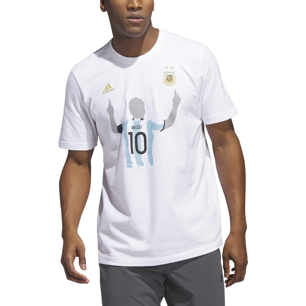 adidas Men's Argentina Messi Celebration Tee | HS0418 - Goal Kick Soccer